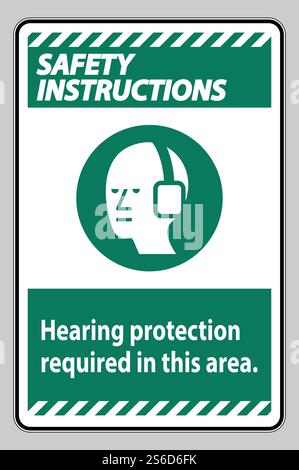 Consignes de sécurité panneau EPI protection auditive obligatoire dans ...