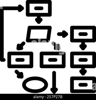 Prototypage site icône noire, vector signe sur fond isolé. Prototypage ...