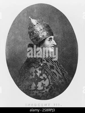 Innocent III (Lotario dei Conti di Segni) (1160-1216). Pape italien ...