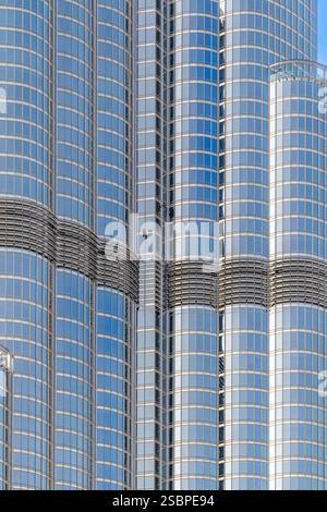 Détails du plus haut bâtiment du monde, Burj Khalifa de Dubaï. Le ...