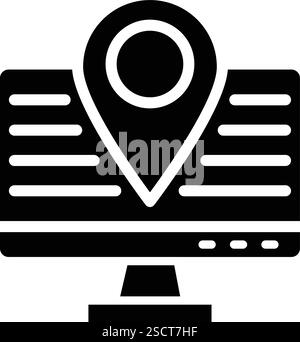 Vecteur d'icône de suivi, signe plat rempli, pictogramme solide isolé ...