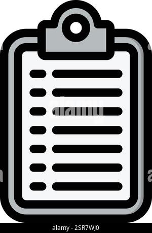 Symbole du presse-papiers, signe plat rempli, pictogramme solide isolé ...