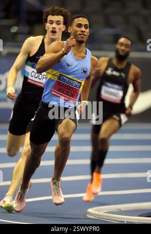 Alex Haydock-Wilson en action lors des manches du 400 m masculin le ...