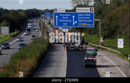 Bauarbeiten auf der A57 zwischen Kreuz Moers und Kreuz Kamp-Lintfort ...