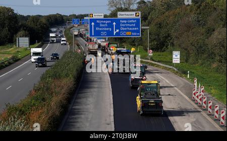 Bauarbeiten auf der A57 zwischen Kreuz Moers und Kreuz Kamp-Lintfort ...