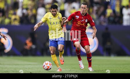 Sultan Al-Ghannam d'Al-Nassr FC et en action lors du match Al-Nassr FC ...