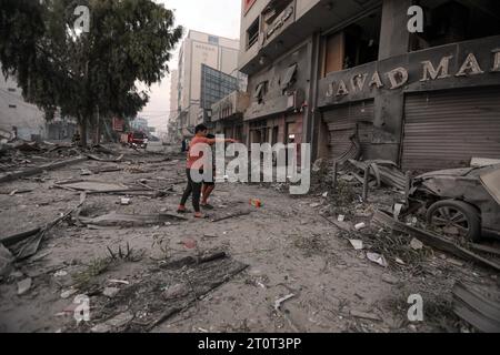 Middle East News/Gaza/Territoires palestiniens une vue aérienne montre ...