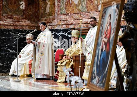 Italie, Rome, Vatican, 2023/10/9. Les membres du clergé participent à ...