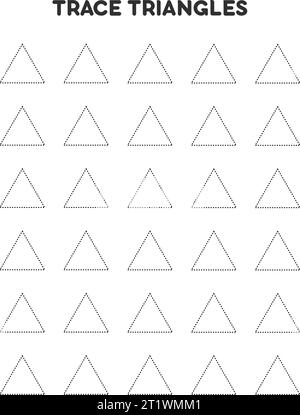 Forme en triangle pointillé pour tracer des lignes pour les enfants d ...