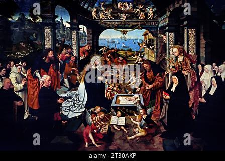 L'adoration de l'enfant Christ 1512 Jacob Cornelisz van Oostsanen 1472 - 1533, Néerlandais, pays ...