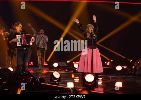 Dortmund Schlagersängerin Maite Kelly beim Auftritt in der ARD Samstagabendshow Schlagerboom mit ...