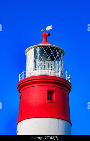 Le phare de Happisburgh, dans le Norfolk, est un monument local, le ...