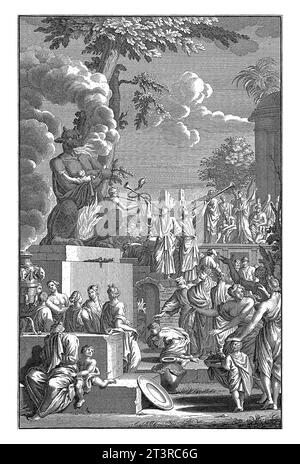 Sacrifices humains pour le Moloch idole, Jan Lamsvelt, d'après P ...