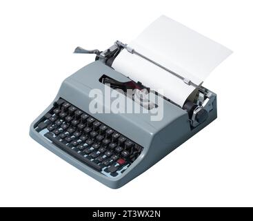Machine à écrire vintage professionnelle et feuille vierge, la ...