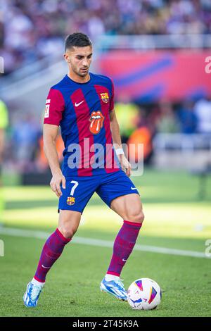 Ferran Torres de Barcelone en action pendant le match de la Liga ...