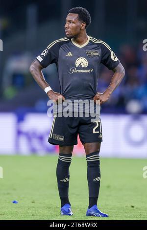 L'attaquant néerlandais Sheraldo Becker de Berlin lors du match de ...