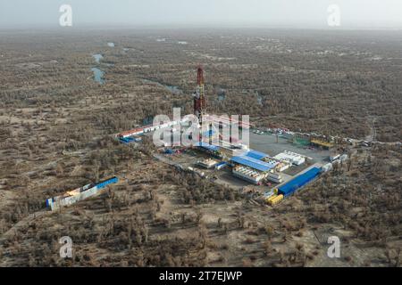 Kuqa. 15 novembre 2023. Cette photo aérienne prise le 15 novembre 2023 ...