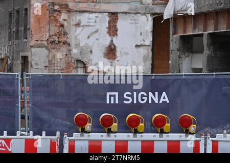 Signa Baustelle des investisseurs René Benko in Muenchen,Baustop ...