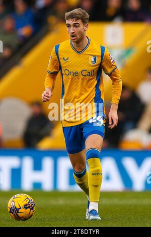 Lewis Brunt de Mansfield Town lors du match de Sky Bet League Two au ...