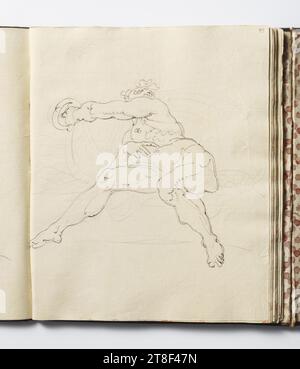 Seated Ignudo, Giuseppe Cades, 1750-1799, Livre, Carnet de croquis ...