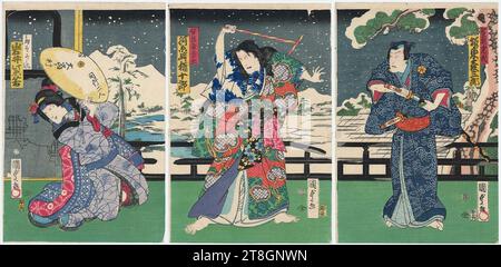 Utagawa Kunisada II - acteurs Bandô Hikosaburô V dans le rôle d'Ono no ...
