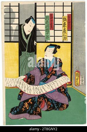 Utagawa Kunisada II - acteurs Bandô Hikosaburô V dans le rôle d'Ono no ...