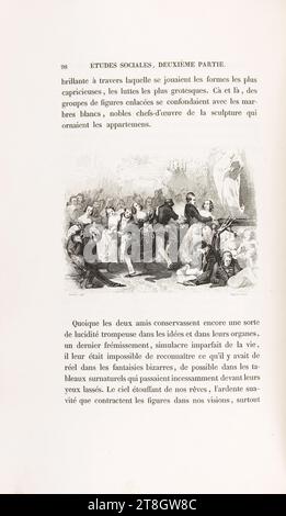 Le banquet, Baron, Henri-Charles-Antoine, dessinateur, Moret, graveur ...