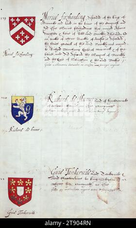 Livre d'héraldique anglaise, Armoiries de Richard Veer, Margaret Lady ...