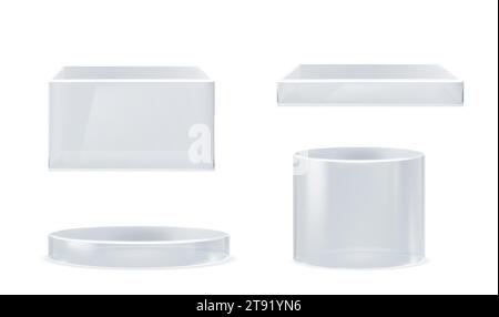 3d podiums en verre, plates-formes en cristal pour l'affichage des ...