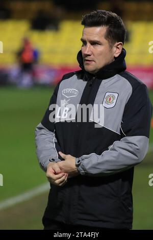 Lee Bell, Manager de Crewe, lors du match Sky Bet EFL League Two entre ...