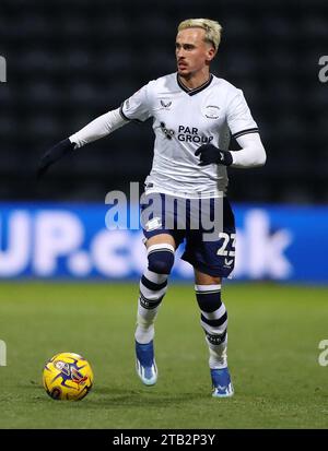 Liam Millar de Preston North End lors du Sky Bet Championship match à ...