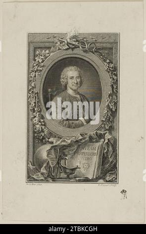 Portrait ovale de Jean-Jacques Rousseau, philosophe, écrivain et ...