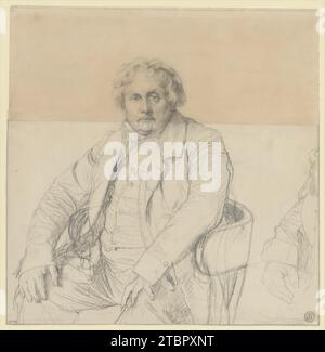 Portrait d'étude de Louis François Bertin à la craie et au crayon par ...