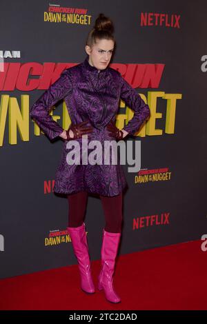 Maddy Lucy Dann arrive pour une projection spéciale de Chicken Run ...