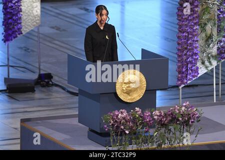 Oslo, Norvège. 10 décembre 2023. Hamidreza Mohammadi et Taghi Rahmani ...