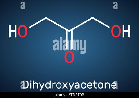 Dihydroxyacétone, DHA, molécule de glycérone. C'est saccharide, triose ...