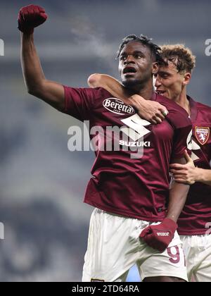 Duvan Zapata (Torino FC) célèbre après avoir marqué lors du match de ...