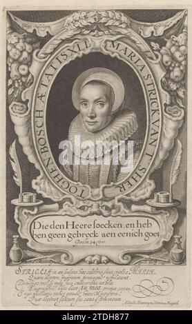Portrait de Maria Strick à l'âge de 41 ans, Willem Jacobsz Delff, d ...