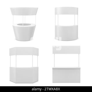 Stand de stand publicitaire et promotionnel. Ensemble réaliste d ...