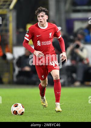 BRUXELLES - Luke Chambers de Liverpool FC lors de l'UEFA Europa League ...
