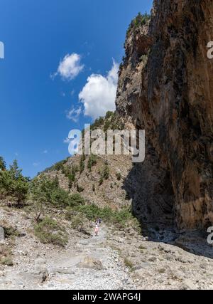 Une image du paysage classique de Samaria gorge, avec des rochers au ...