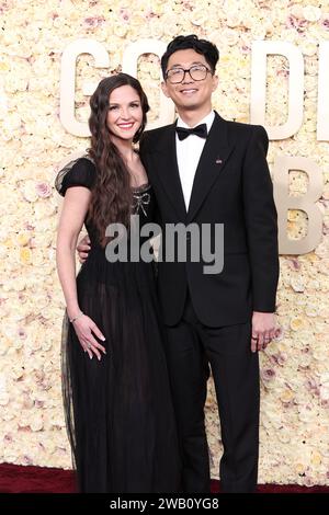 Caitlin Lee et Lee Sung Jin lors du 81e Golden Globe Awards qui s'est ...