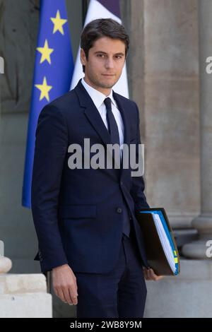 Photo - le ministre adjoint des comptes publics Gabriel Attal vu à l ...