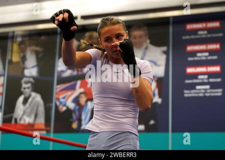 Elise Glynn lors d'une journée médiatique à l'Institut anglais du sport ...