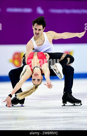 Kaunas, Lituanie. Le 12 janvier 2024, Arianna SASSI & Luca MORINI (SUI ...