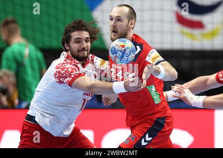 Jakub Powarzynski lors du Men Handball EHF Euro 2024 Match entre la ...
