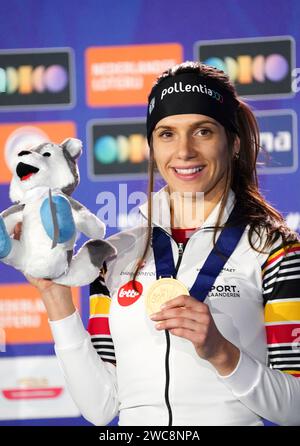 GDANSK, POLOGNE - JANVIER 14 : Hanne Desmet de Belgique, Xandra Velzeboer des pays-Bas et Chiara ...