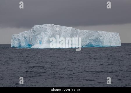 Iceberg en mer entre l'île de Géorgie du Sud et la péninsule ...