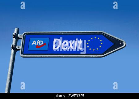 Verkehrszeichen und Symbol der AfD Verkehrszeichen und Symbol der AfD ...