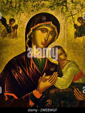 La Vierge ( Immaculée) 16e siècle ( vierge et enfant sont accompagnés ...